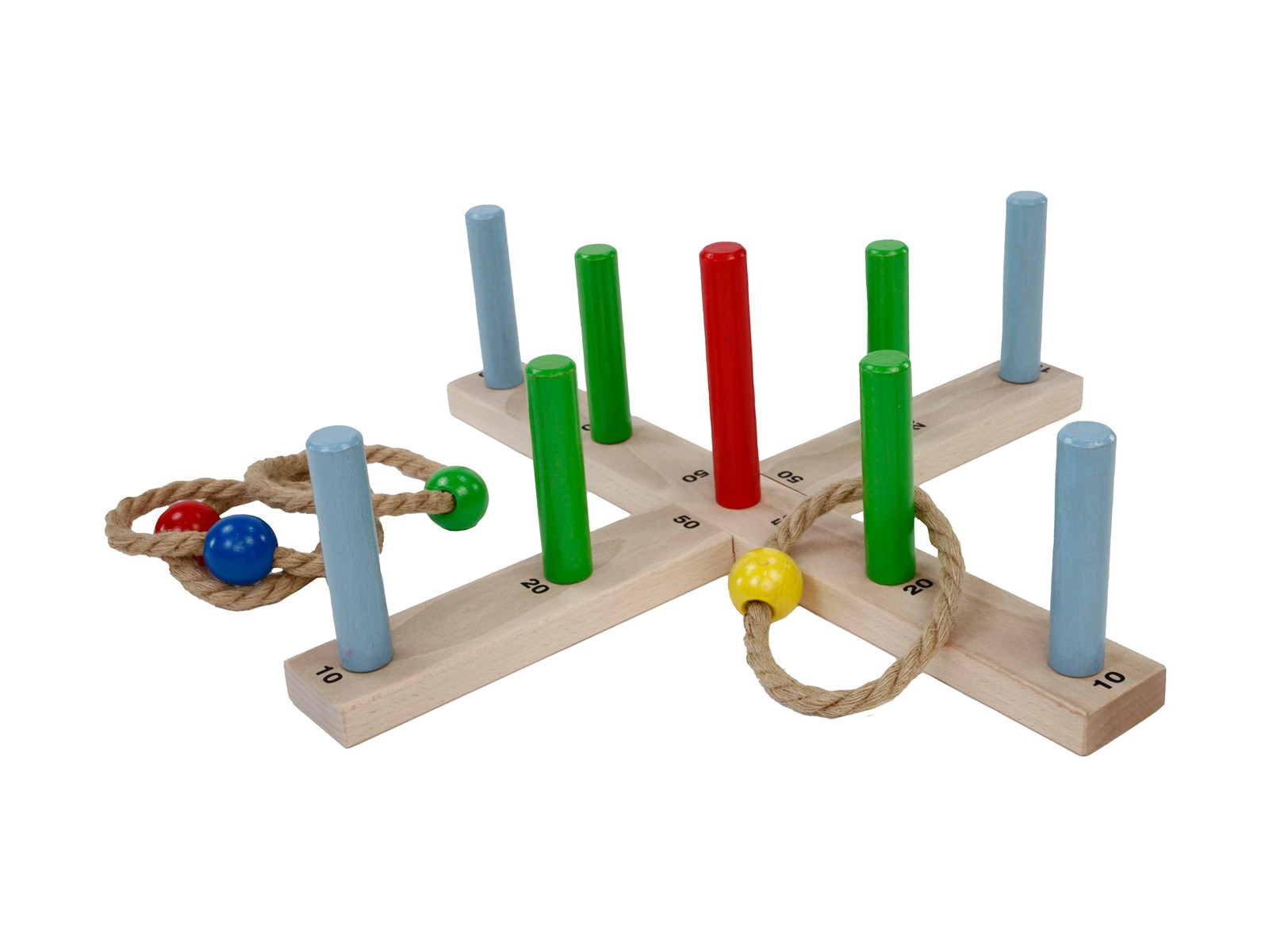 Nemmer Geschicklichkeitsspiel Ringe werfen, Ringwurfspiel incl. 4 Ringe