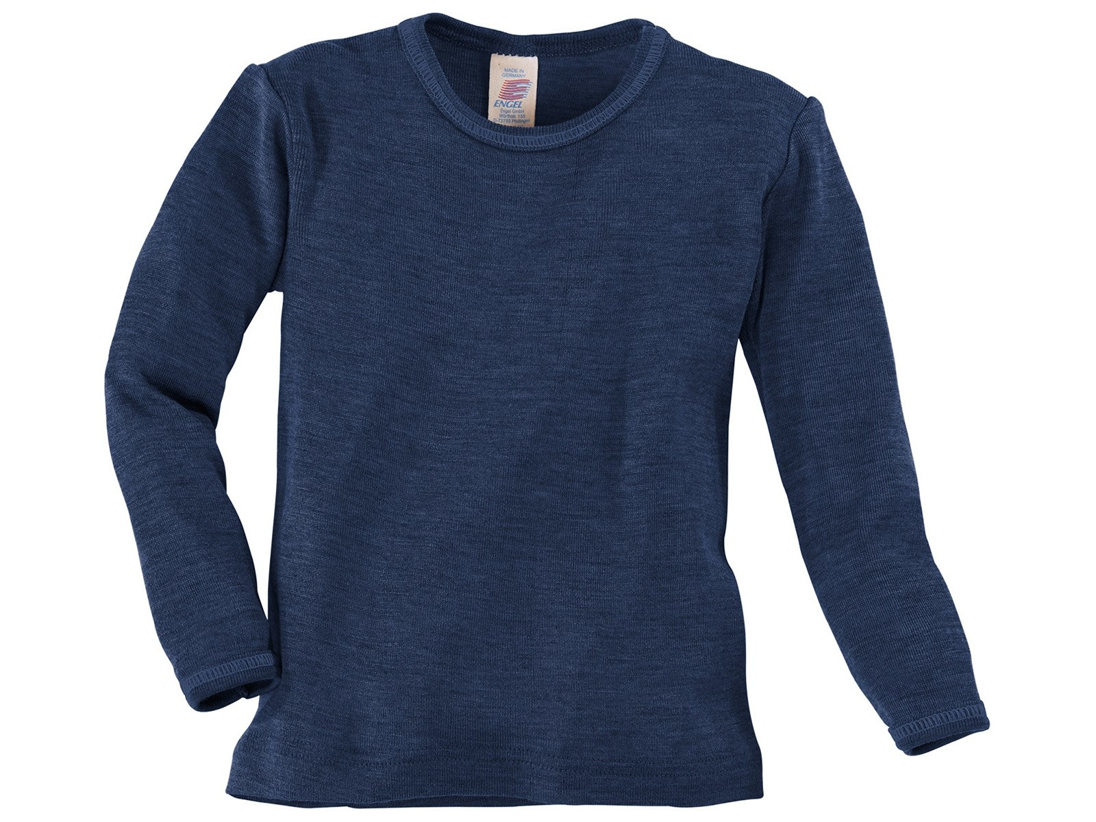 Engel Natur Kinder Langarmshirt Unterhemd Wolle Seide marine, Gr.92
