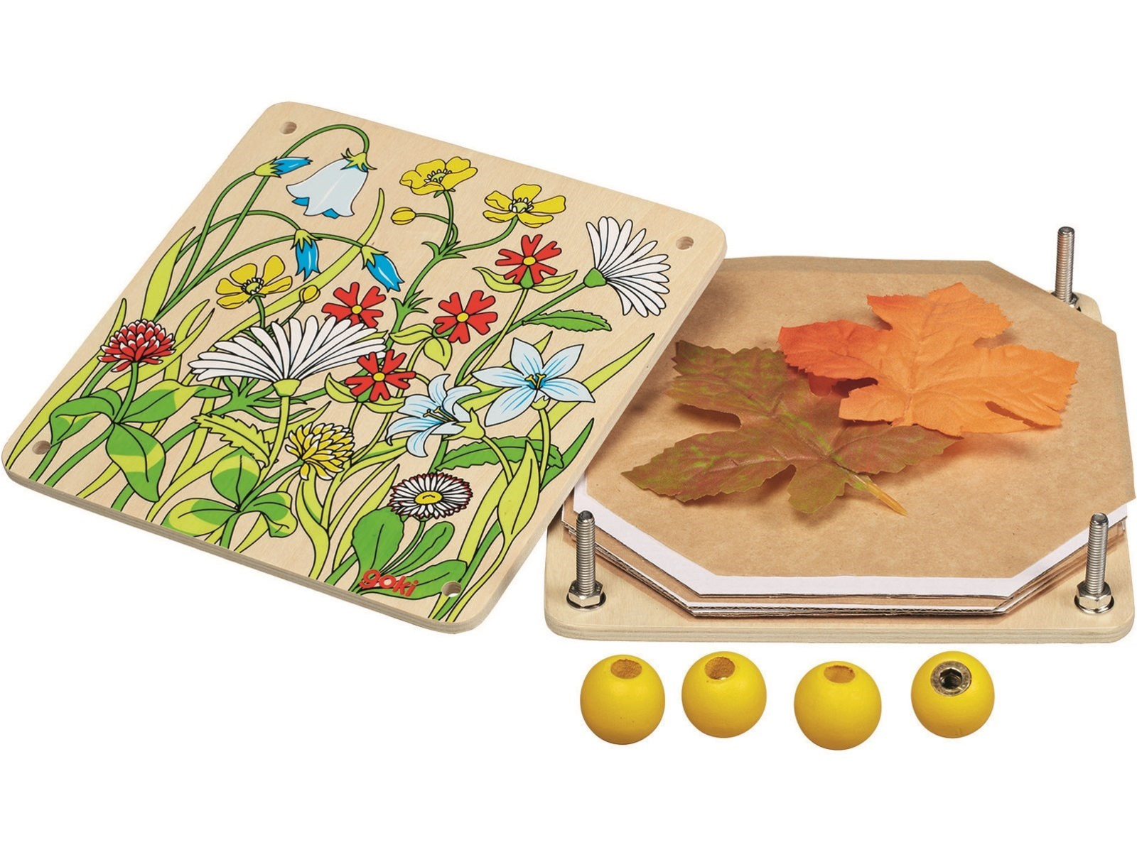 Goki Blumenpresse Aus Holz Fr hlingswiese 17 5 X 17 5 X 4 5 Cm Goki Blumenpresse Aus Holz Fr hlingswiese 17 5 X 17 5 X 4 5 Cm